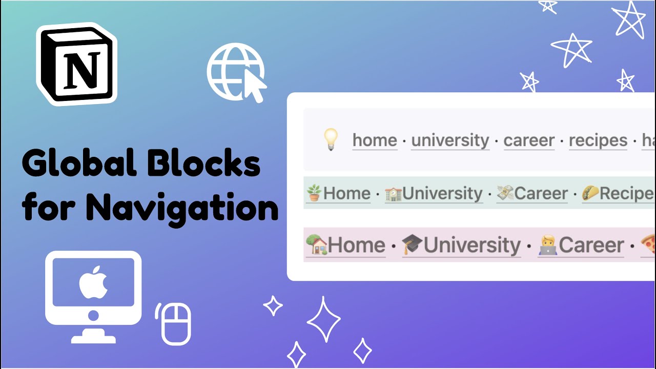 How To Make Navigation Bars In Notion With Global Blocks Free