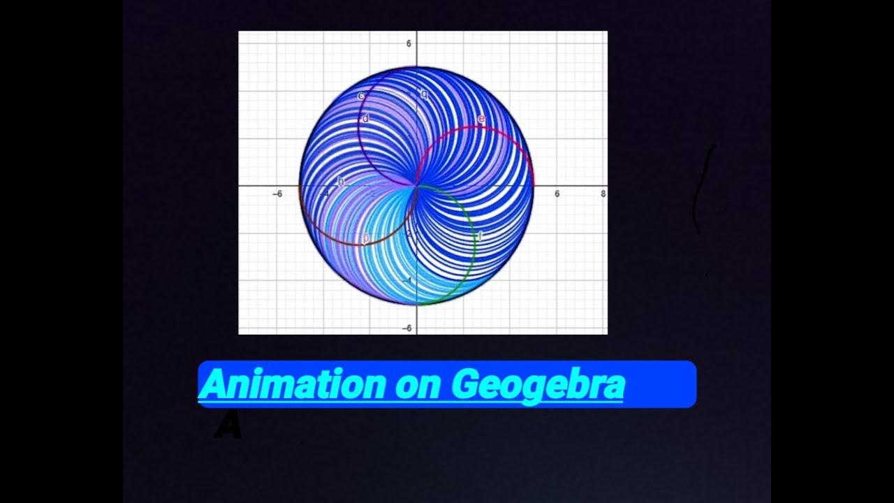Animation in geogebra Part 1|| Using a circle and semi-circle|| - YouTube