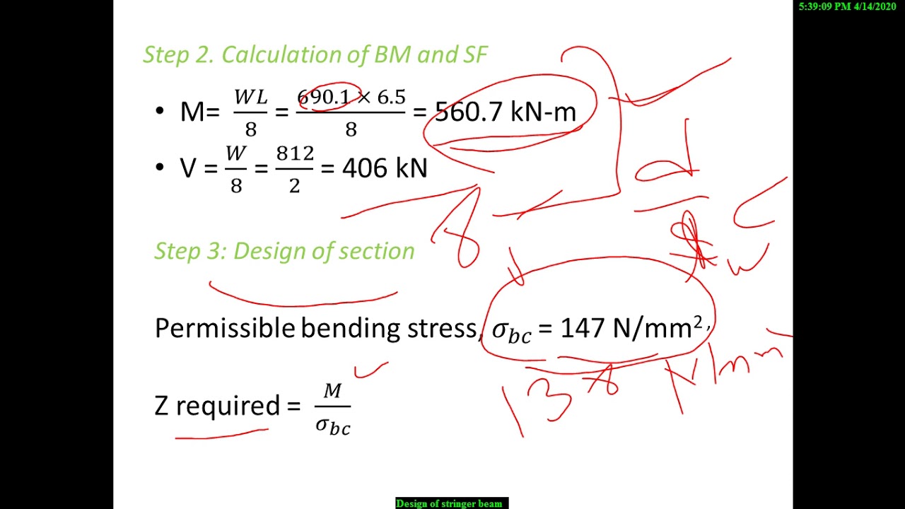 Design of stringer for Through type truss girder bridge - YouTube