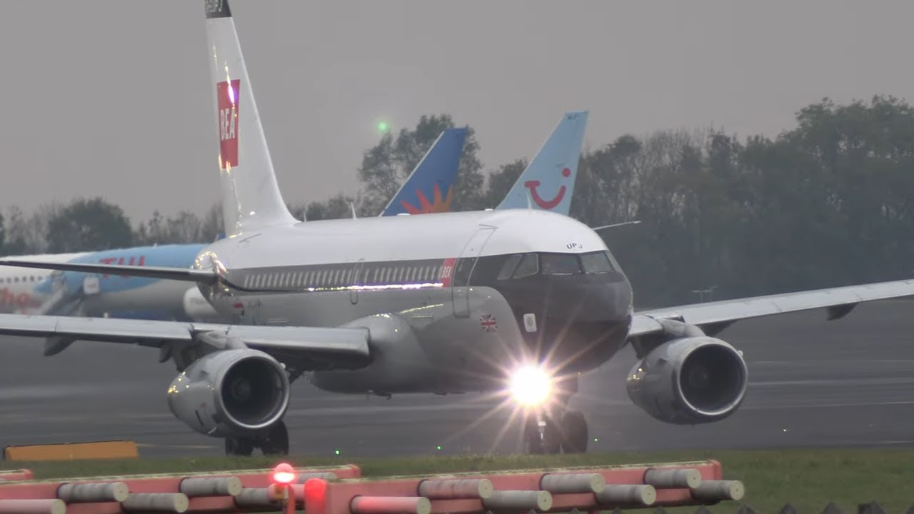 British airways with BEA retro livery arriving and departing Newcastle ...