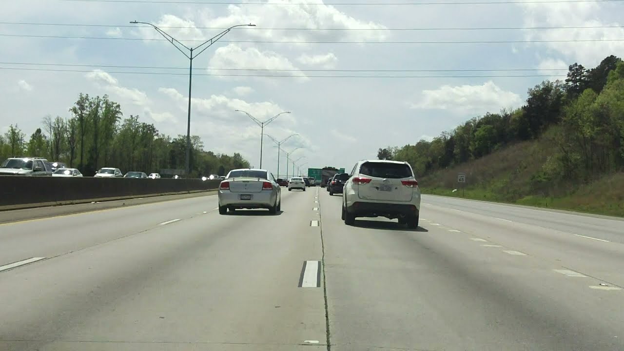 Interstate 85 - North Carolina (Exits 55 to 48) southbound - YouTube