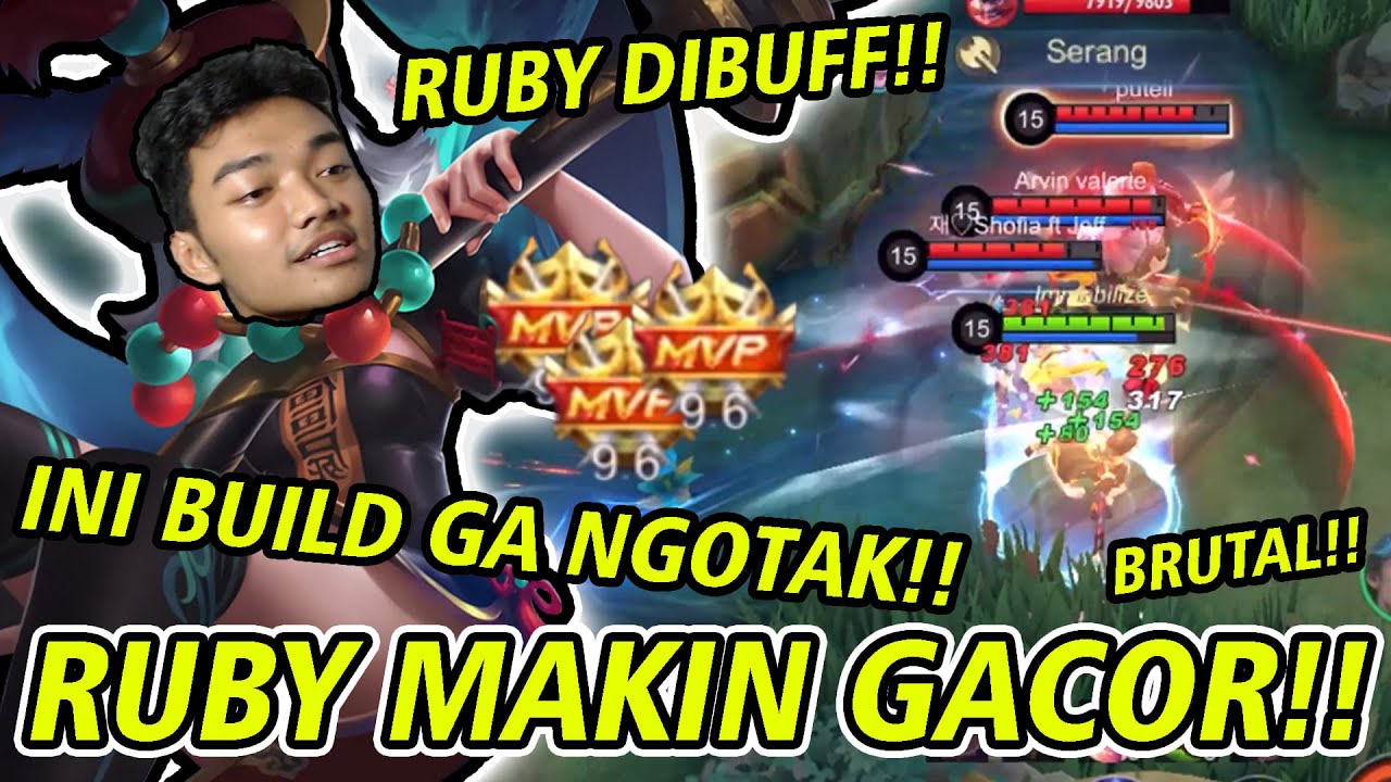 RUBY BUFF MAKIN GACOR!! RUBY PAKE NI BUILD EMBLEM SEKARANG JADI GA NGOTAK!! - Mobile Legends ...