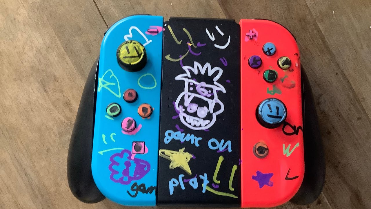 I COLORED MY Nintendo Switch controller CRAZY - YouTube