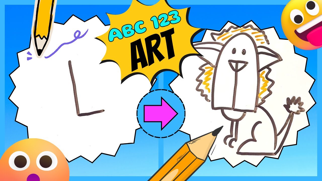 Learn to Draw a Lion from the Letter L! Fun & Easy Art for Kids ...