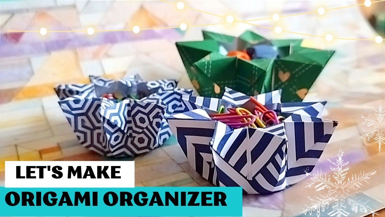 origami crafts| how to make origami organizer - YouTube