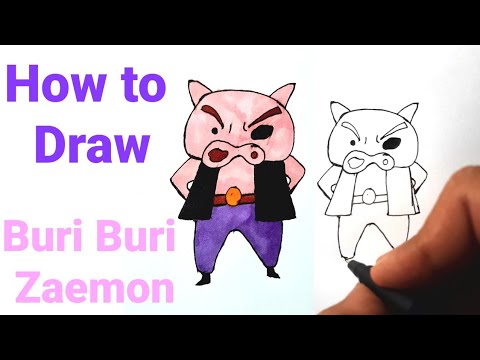 How To Draw Buri Buri Zaemon Easy | Buriburizaemon | 😁ShinChan - YouTube