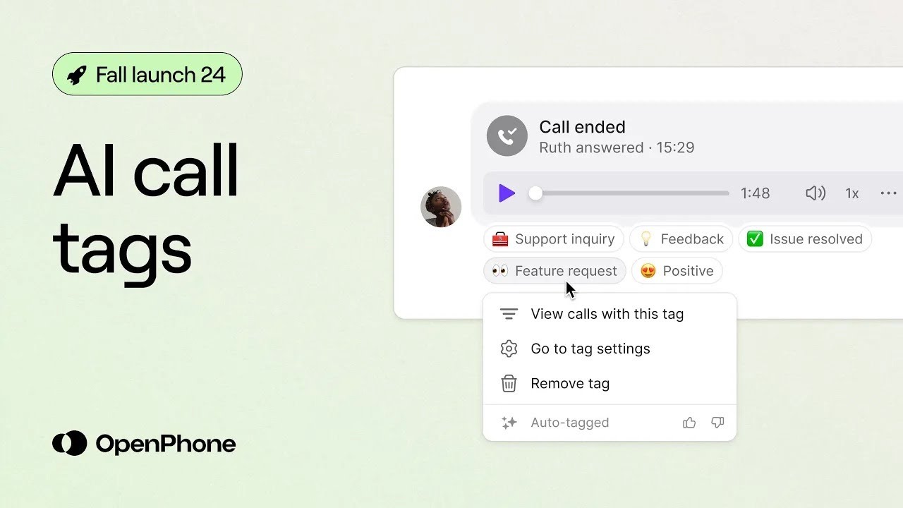 Introducing AI call tags - YouTube