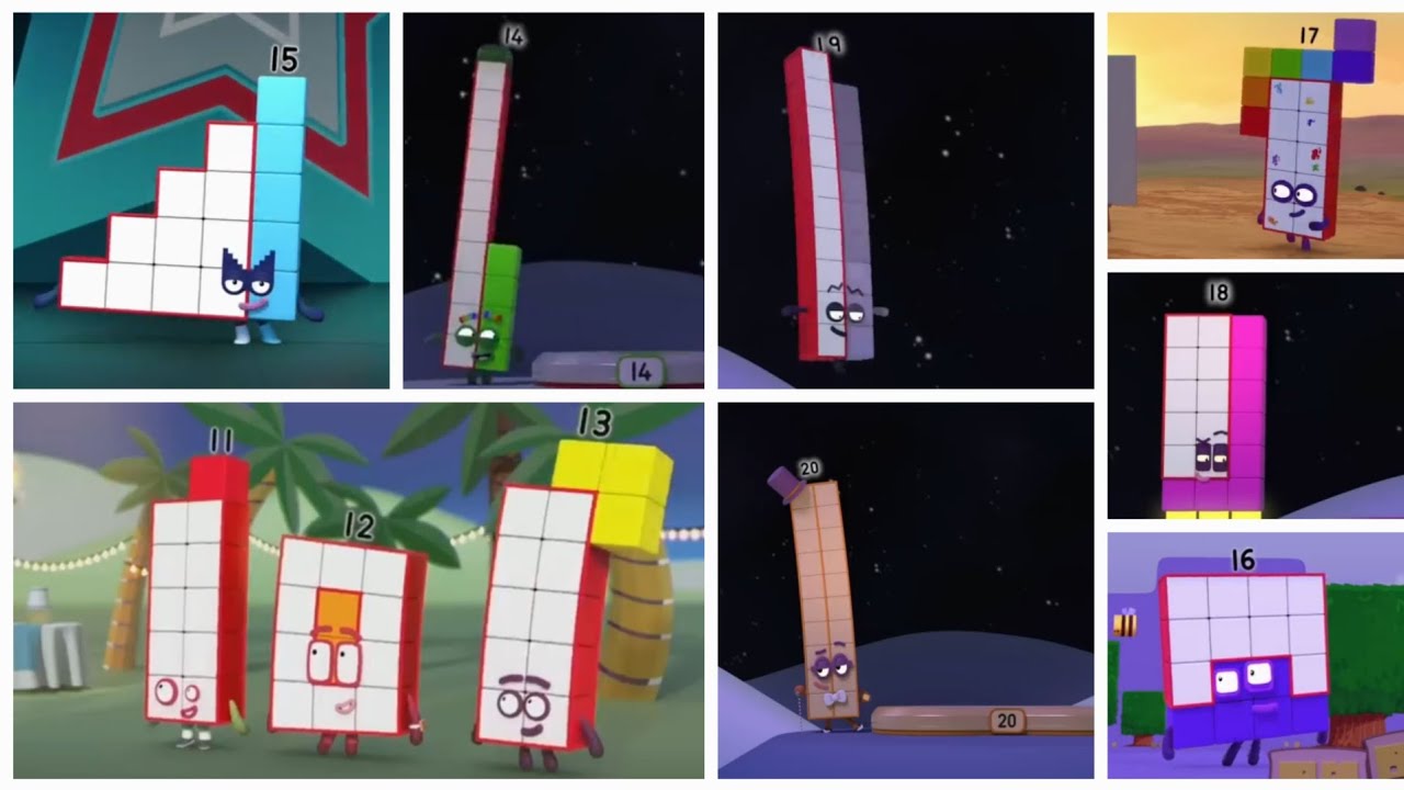 The numberblocks teen numbers part 23 - YouTube