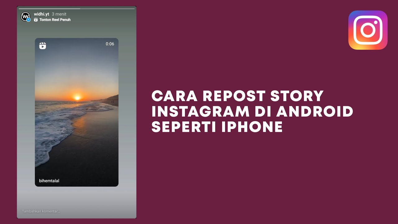 Cara Repost Story Instagram di Android Seperti Iphone Terbaru - YouTube
