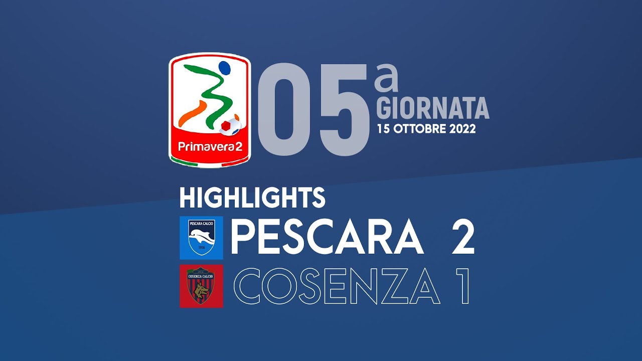 Primavera 2 Highlights Pescara Cosenza 2 1 Youtube