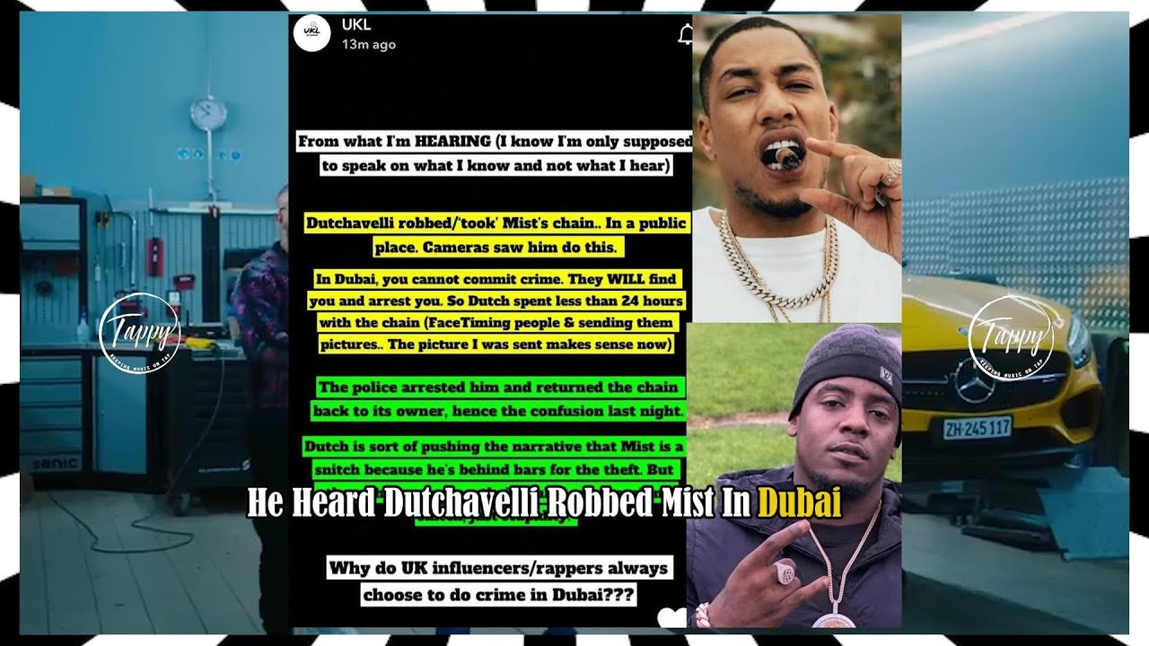 Rapper Dutchavelli Arrested for Allegedly Stealing Chain from UK Artist ...