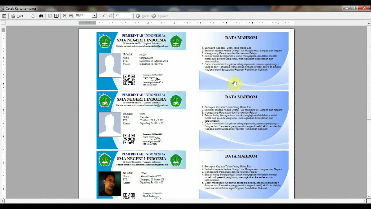 Aplikasi Pembuat Kartu Tanda Santri (KTS) - YouTube