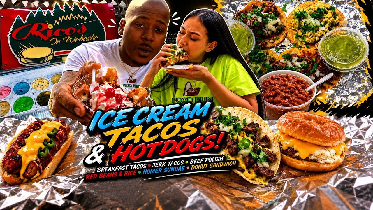 Ricos On Wabasha Breakfast & Jerk Tacos, Beef Polish, Homer Simpson Ice ...