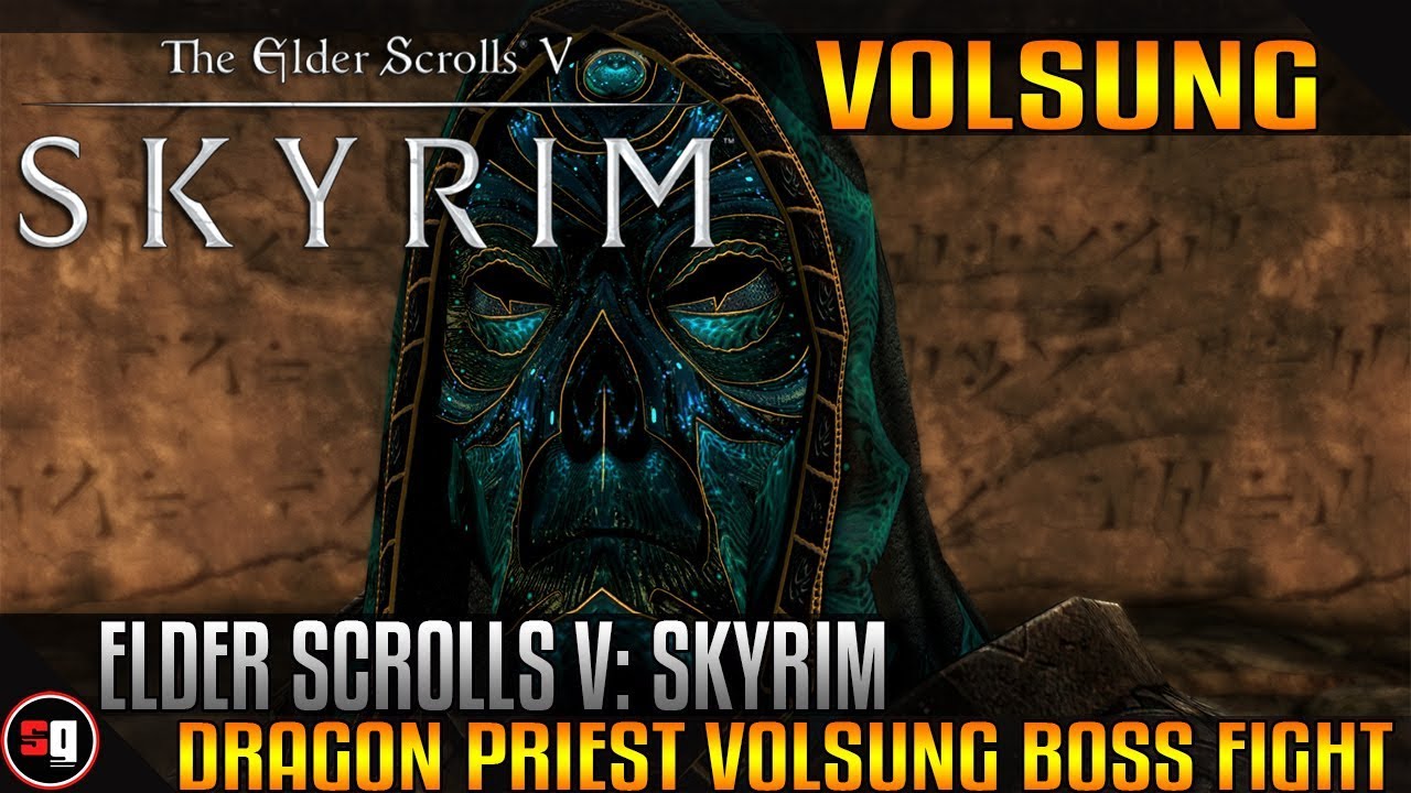 Elder Scrolls V: Skyrim - Dragon Priest Volsung Boss Fight - YouTube
