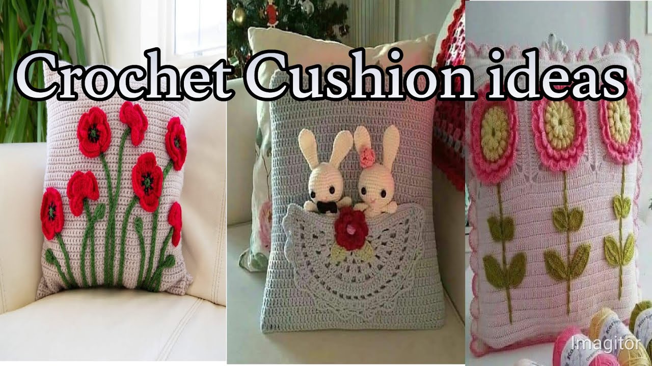 | Crochet cushion idea | DIY crochet cushion craft | - YouTube