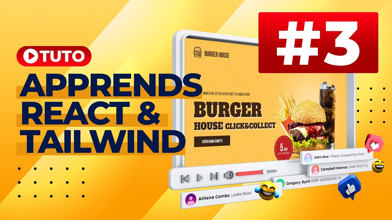 #3 Configuration de Tailwind, association de GitHub et création du router de notre application ...