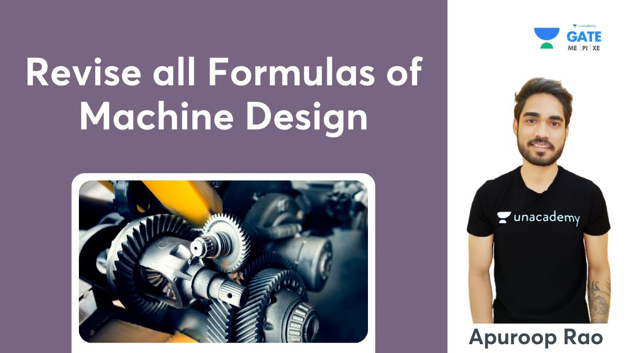 Revise all Formulas of Machine Design | Last Minute Revision | Apuroop ...