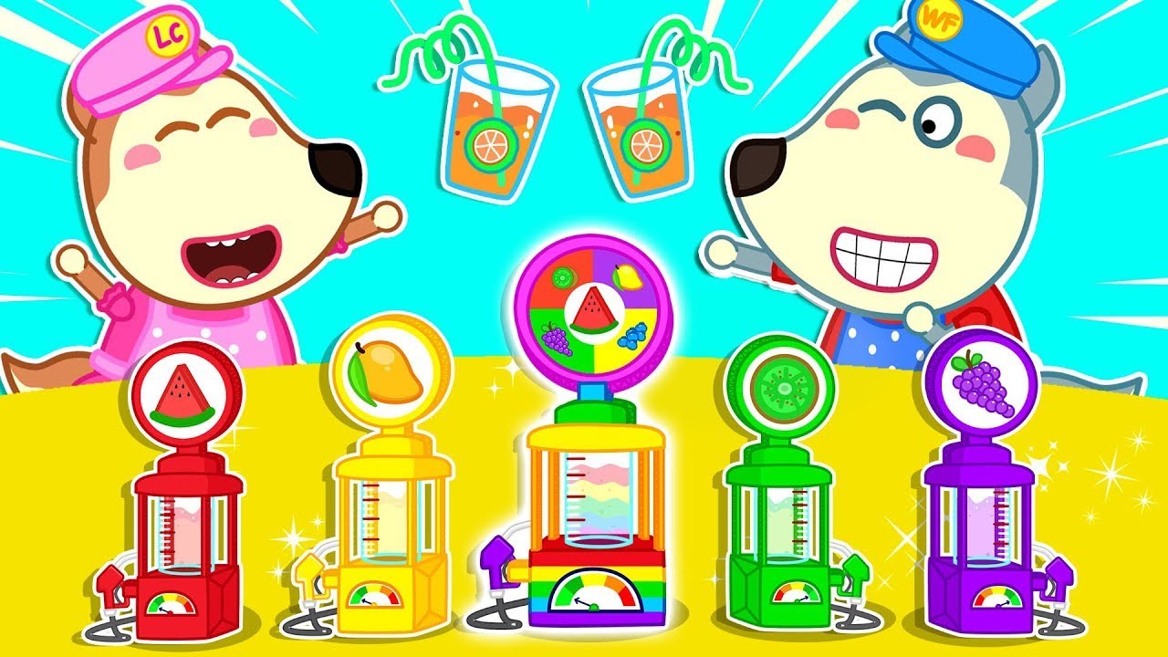 Wolfoo Makes DIY Colorful Juice Vending Machine - Games for Kids - WF ...