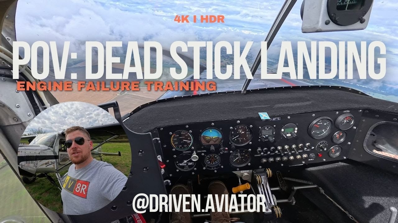 4K HDR POV - Power OFF 180: How a dead stick landing is performed ...