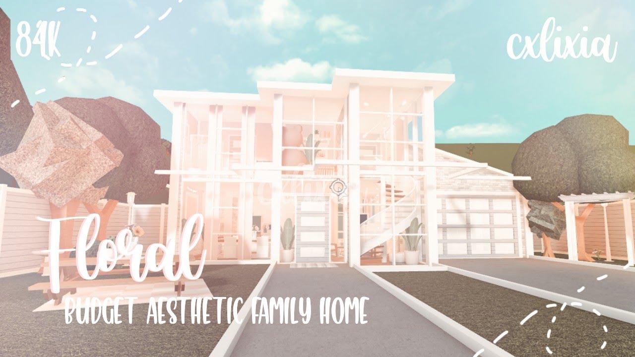 ROBLOX | Bloxburg: Floral Budget 84k Aesthetic Family Home | Speedbuild ...