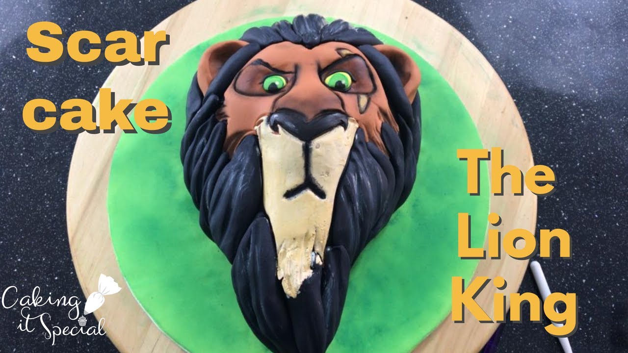 Scar Cake Tutorial (The Lion King) - YouTube
