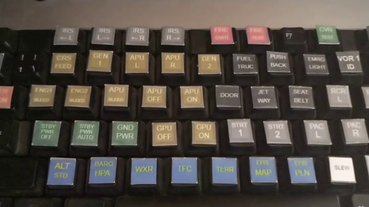 PMDG 737 FSX 2nd keyboard - YouTube