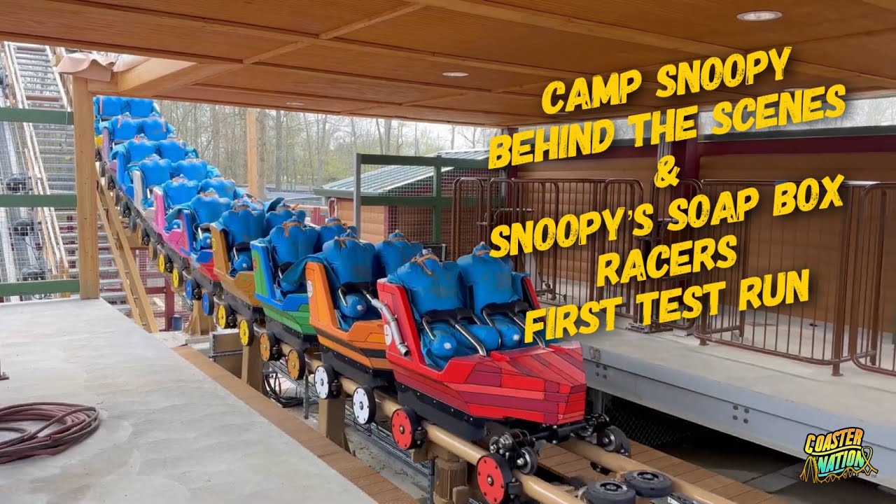 Kings Island - Behind The Scenes And First Test Run of Snoopy’s Soap ...