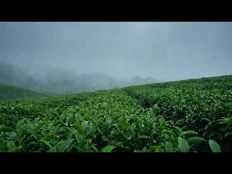 Green meadow, sound of rain, deep sleep/ ASMR/싱그러운 녹색 초원의 빗소리 깊은 잠