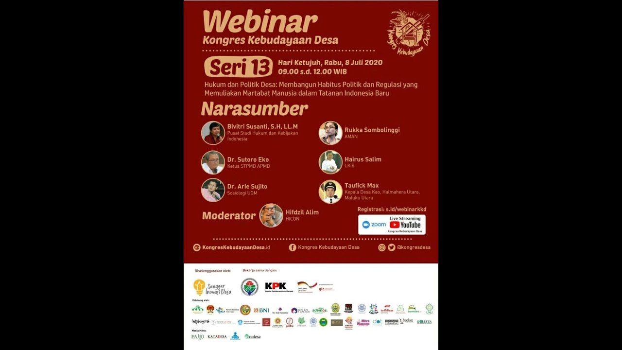 Dr. Sutoro Eko Yunanto : Kongres Kebudayaan Desa (SERI 13) - YouTube