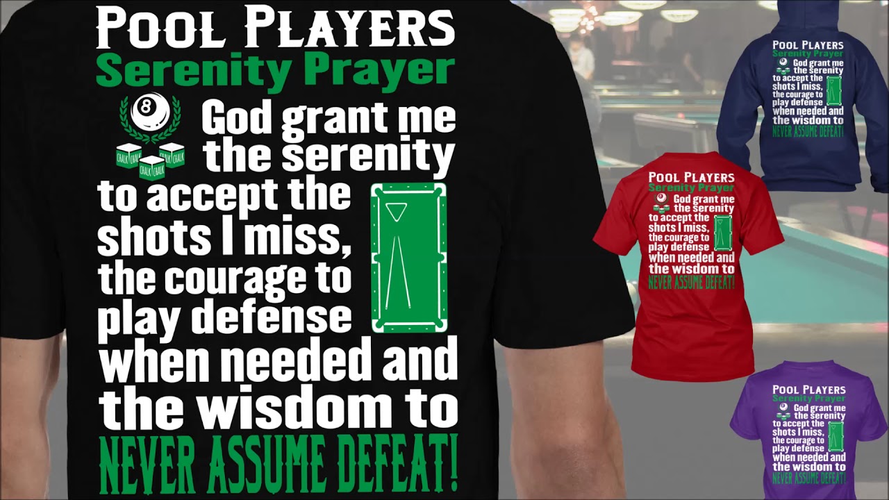 Pool Players Serenity Prayer - YouTube