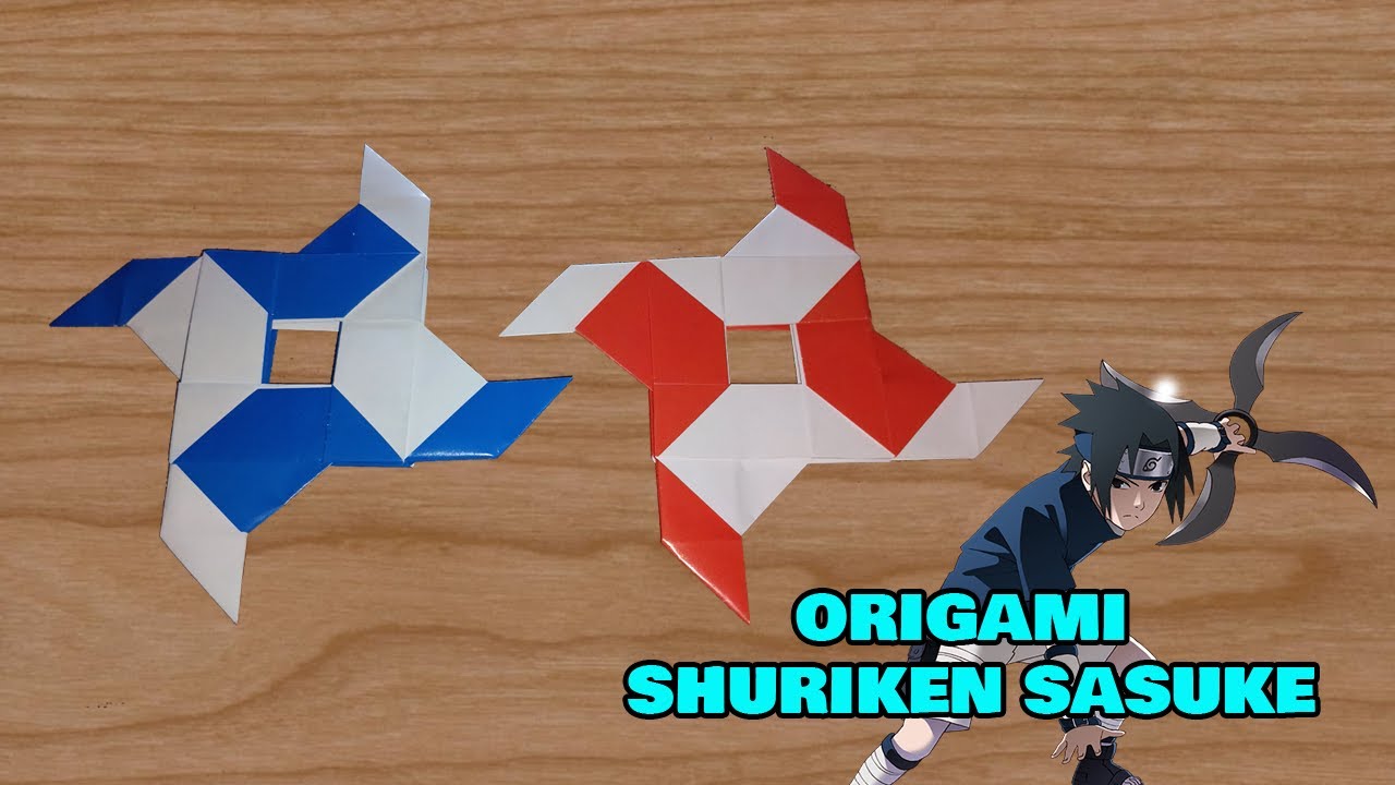 Origami Shuriken Sasuke - Cara Membuat Origami Shuriken Sasuke - YouTube