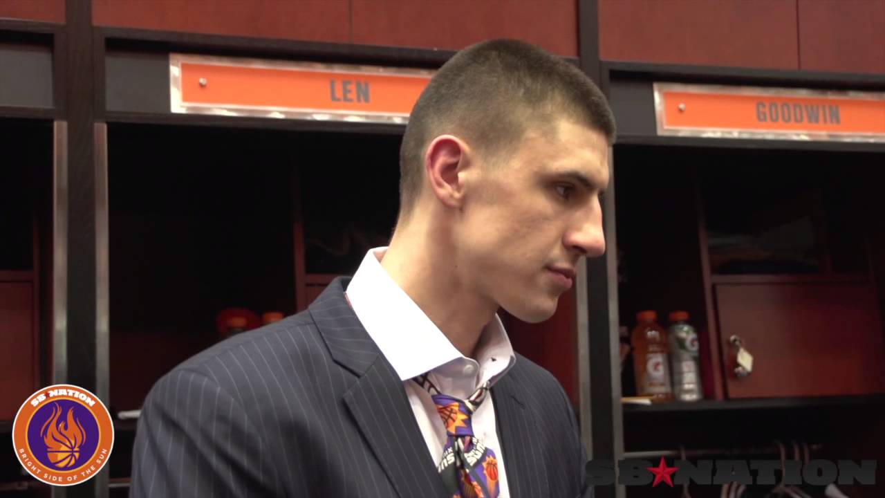 Suns vs Raptors Alex Len Post Game 1.4.15 - YouTube