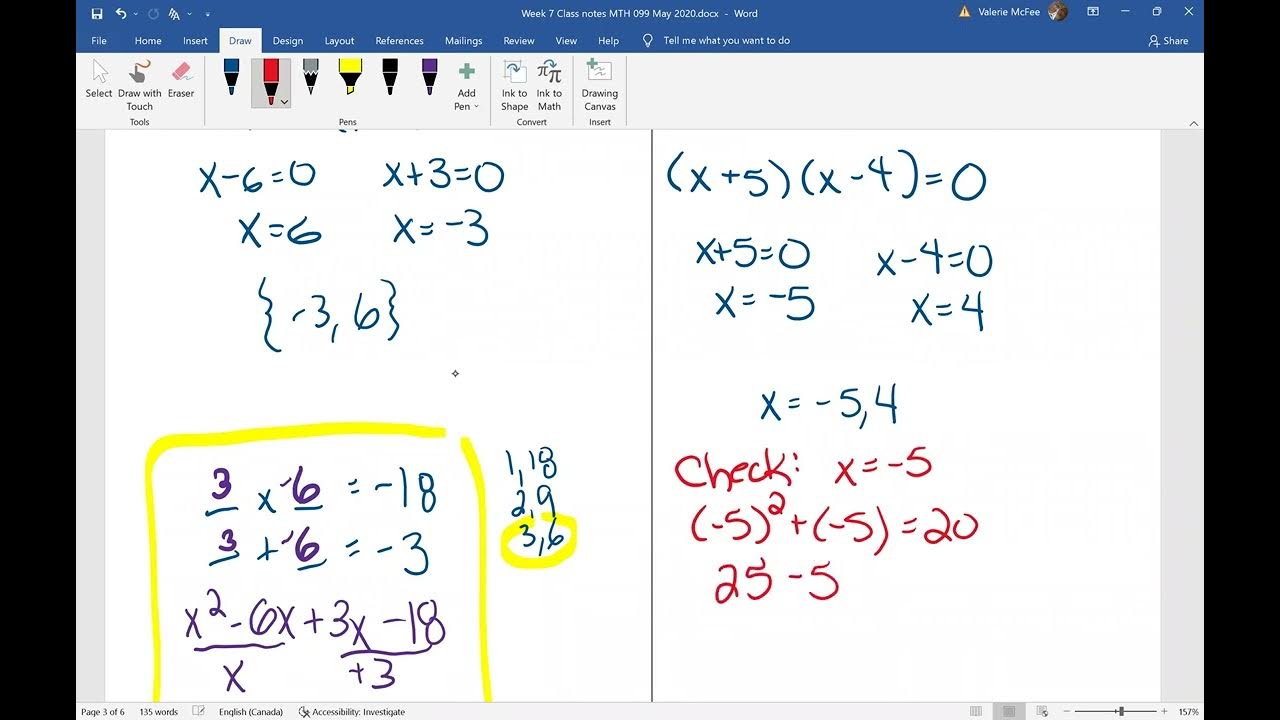 7B Solving Quadratic Equations - YouTube