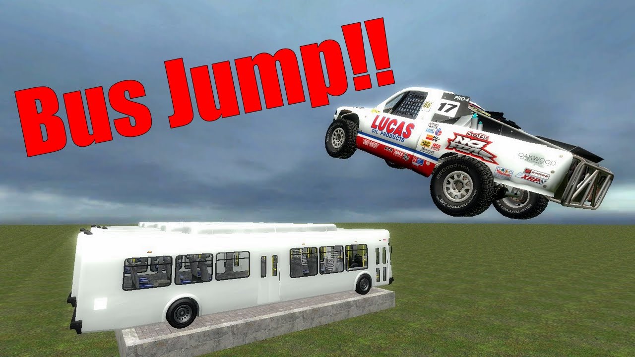 GARRY'S MOD STADIUM TRUCK BUS JUMP - YouTube