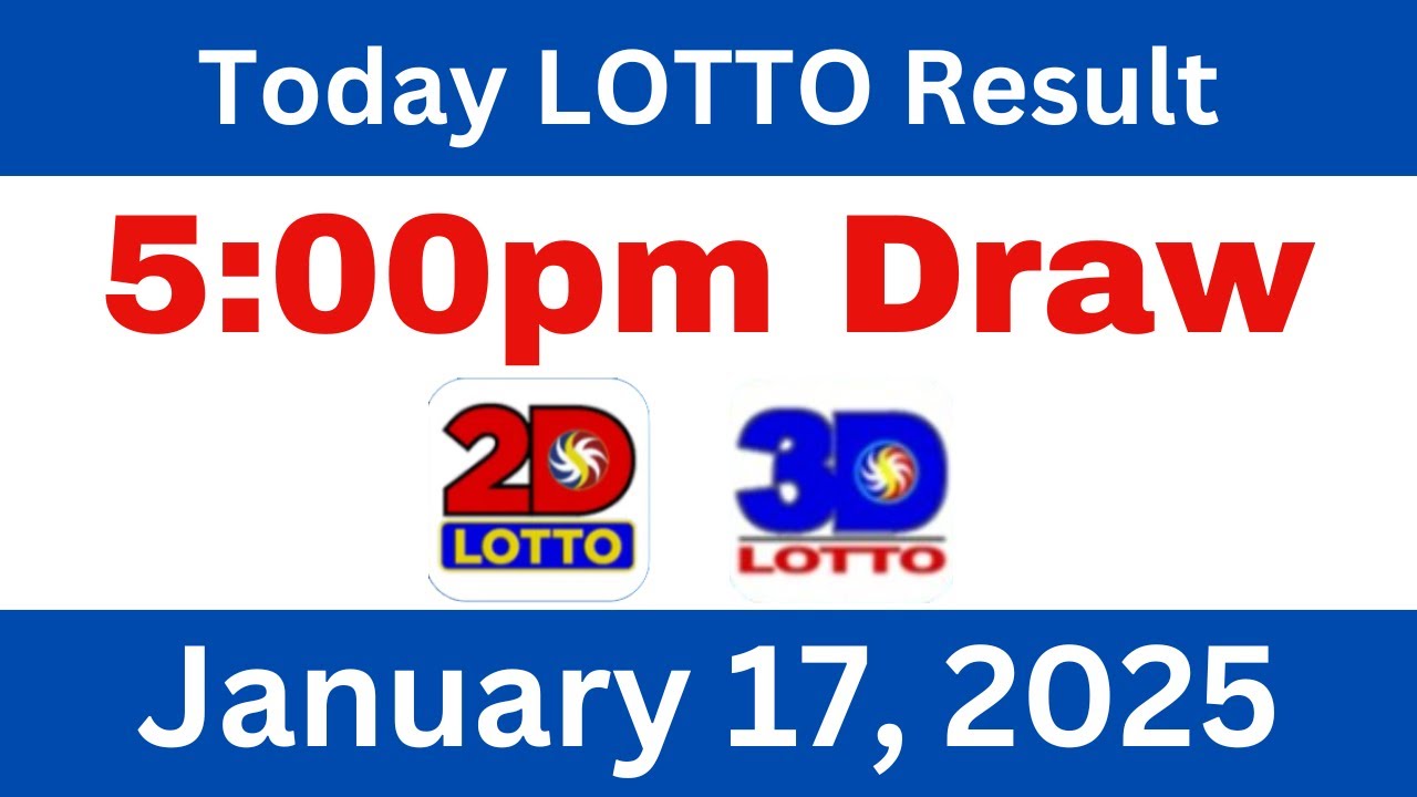 Lotto Result Today 5pm Draw January 17, 2025 - YouTube
