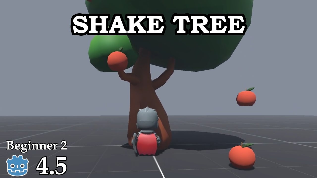 How to shake a tree - Learn Godot 4 3D - no talking - YouTube
