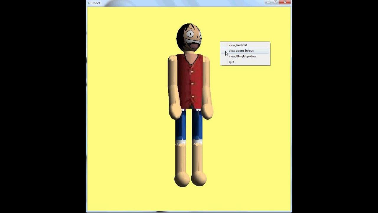 OpenGL C++ programming assignment, body animation 1 - YouTube