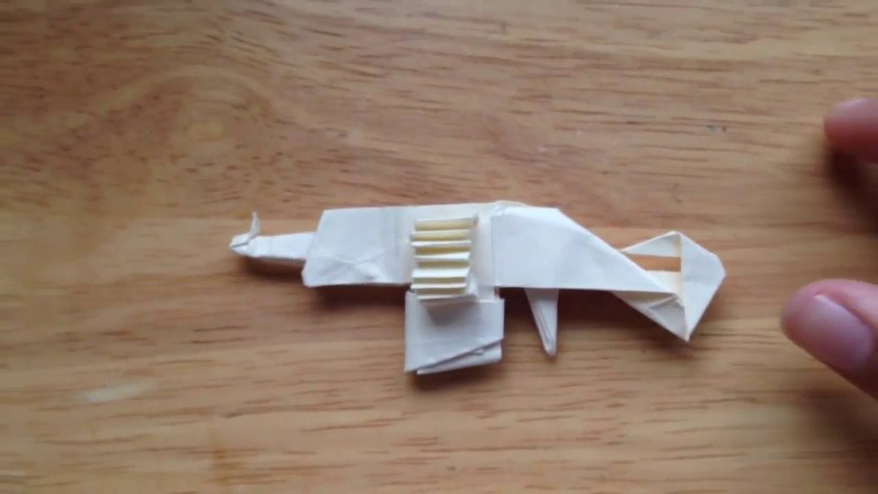 Origami Machine gun - YouTube