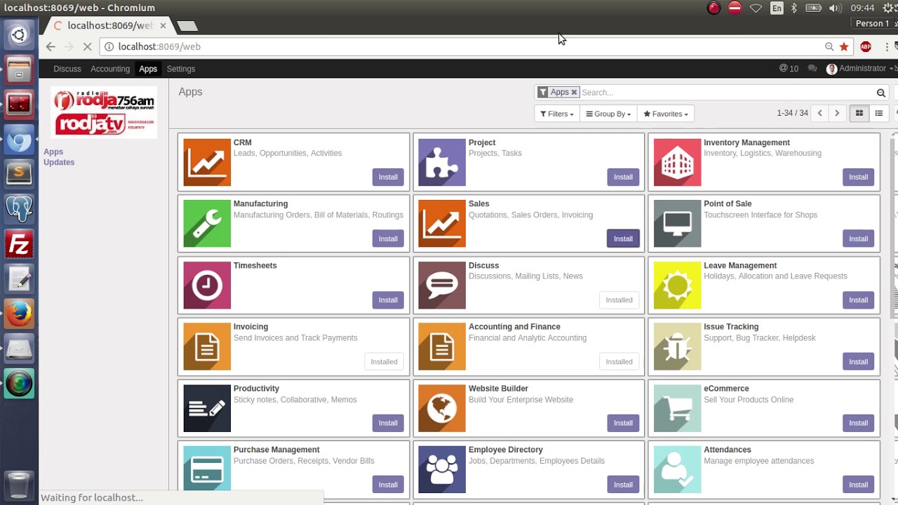 Odoo 10 Introduction 1 Create A New Database Youtube 3765