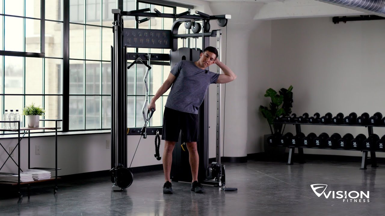 Vision Functional Trainer-Oblique Crunch - YouTube