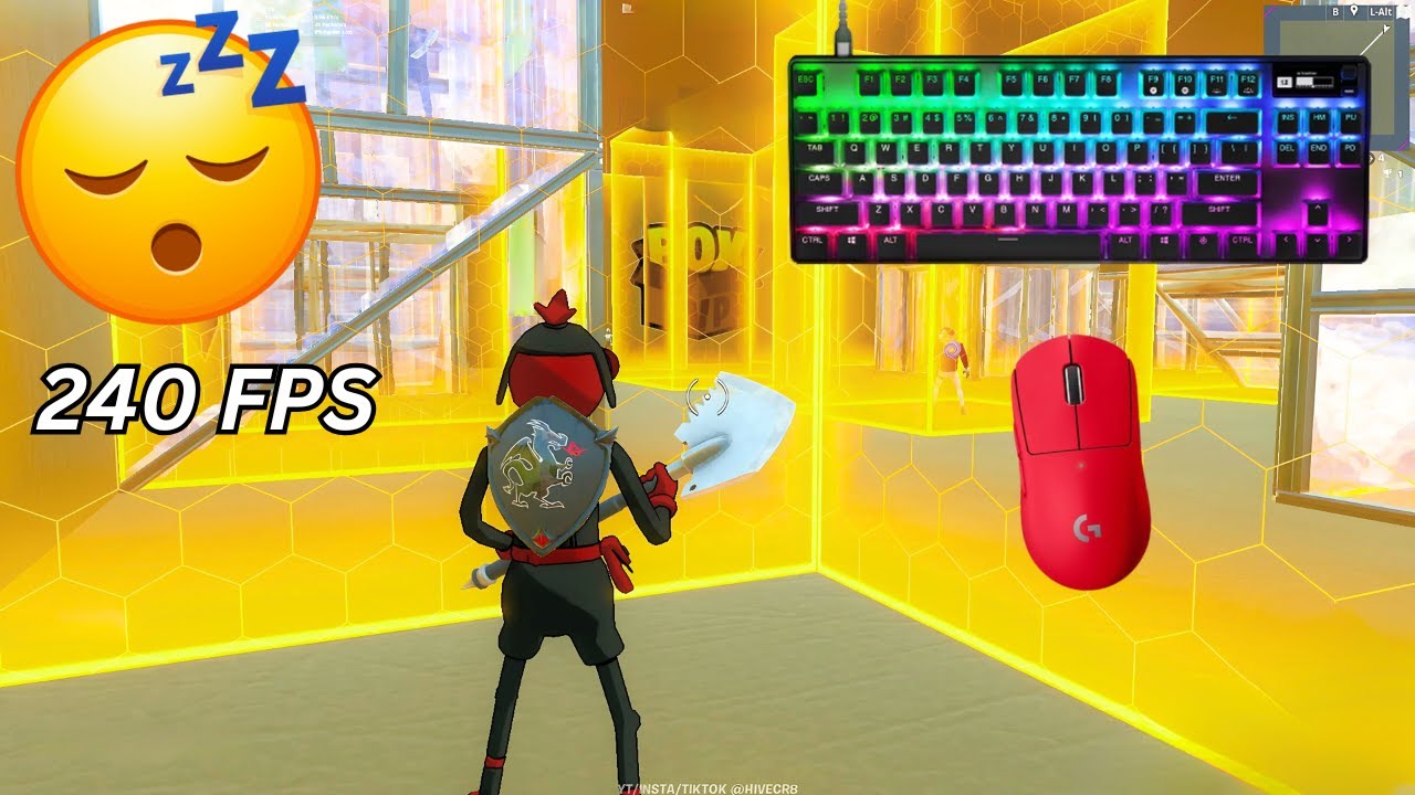 SteelSeries Apex Pro TKL ASMR😴 240 FPS Fortnite Satisfying Box Fights 📦 ...