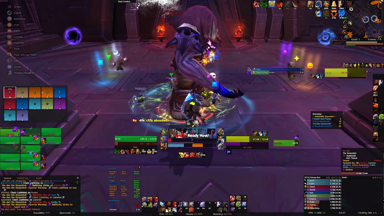 Wow Ra-Den Heroic / Tank Pov - YouTube