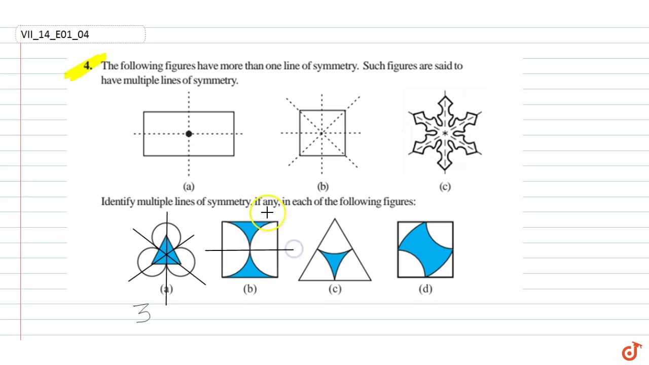 NCERT | Class VII | SYMMETRY | Exercise 1 | Question No. 4 - YouTube