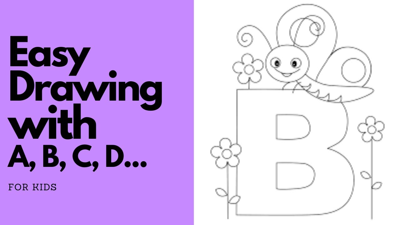 Easy drawing using ABC step by step, - YouTube