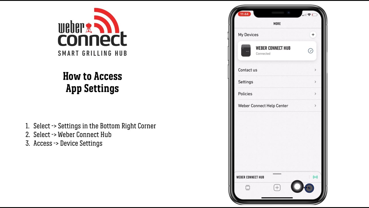 Weber Connect: How to Access the App Settings - YouTube