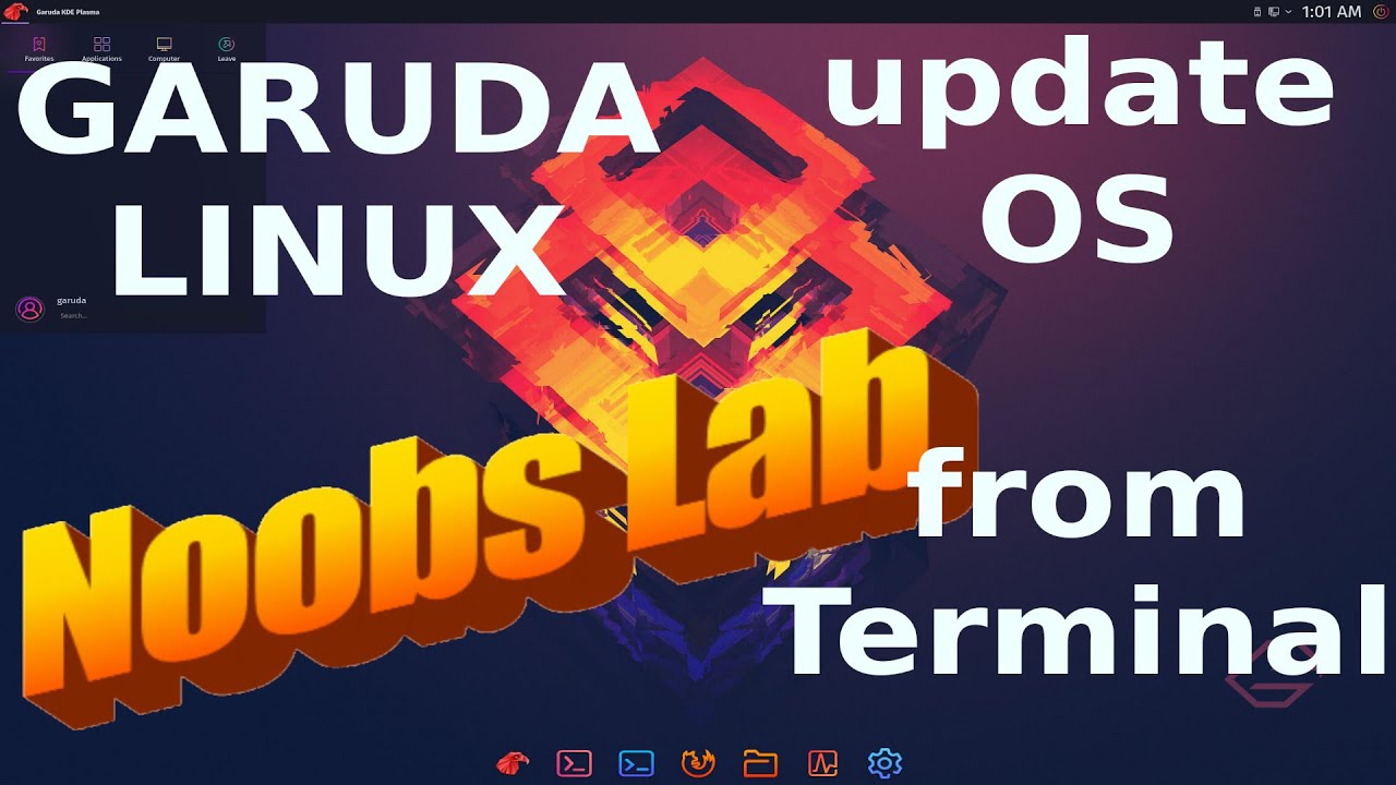 NoobsLab: Garuda Linux - update OS via terminal - YouTube