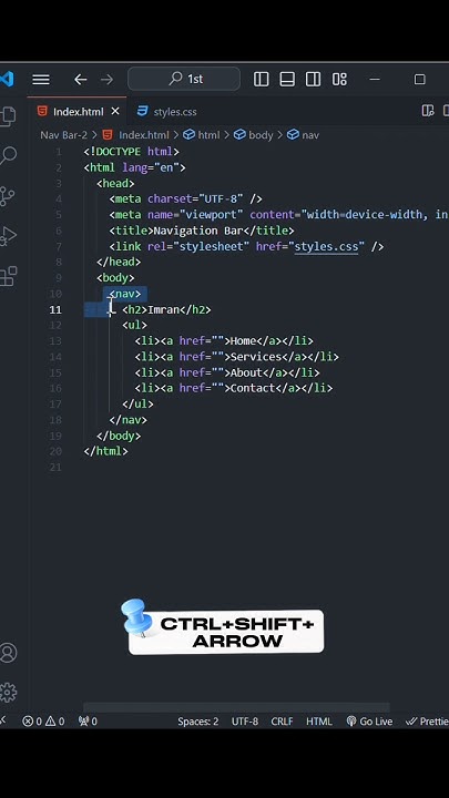 Vs code tips part -2🧑‍💻 #codewithimraan #coding #vscode #shorts - YouTube