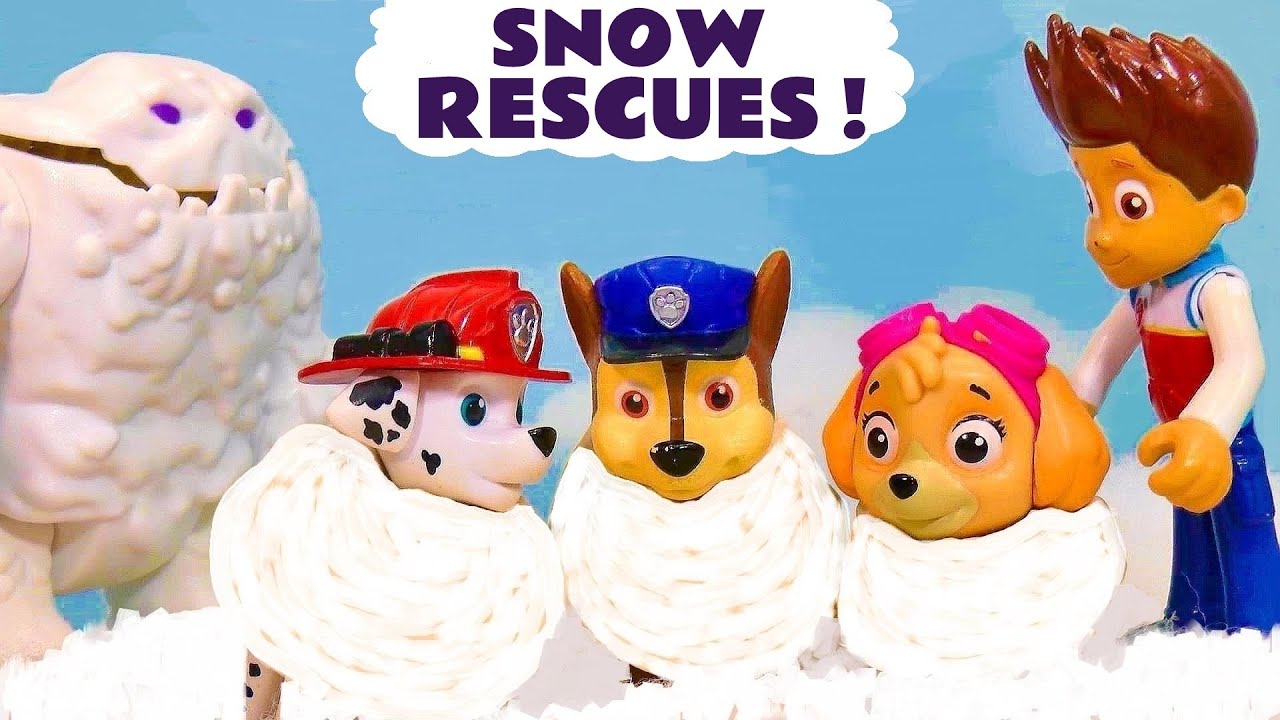 Snow Rescue Stories with the Toy Paw Patrol Pups - YouTube