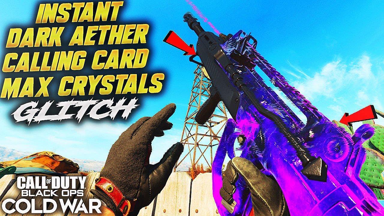 *NEW* COLD WAR INSTANT DARK AETHER CAMO CALLING CARD UPGRADE CRYSTAL ...