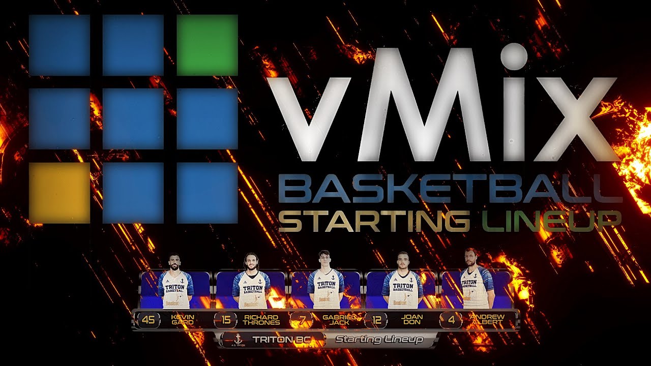 Vmix | Basketball Starting Lineup | Free Download - YouTube